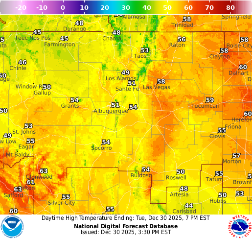 NOAA Graphical Forecast for Albuquerque, NM