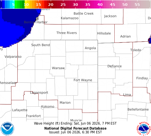 NOAA Graphical Forecast for Northern Indiana