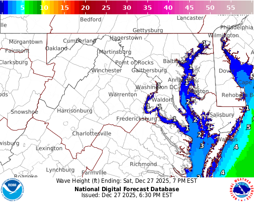 NOAA Graphical Forecast for Baltimore/Washington DC