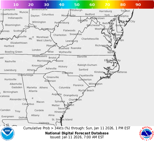 NOAA Graphical Forecast for Mid Atlantic