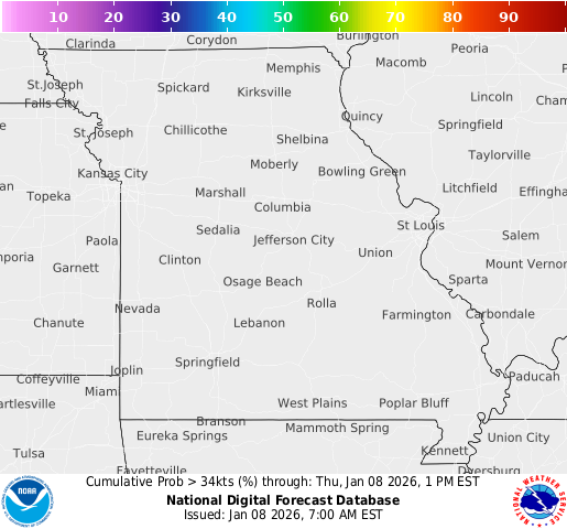 NOAA Graphical Forecast for Missouri