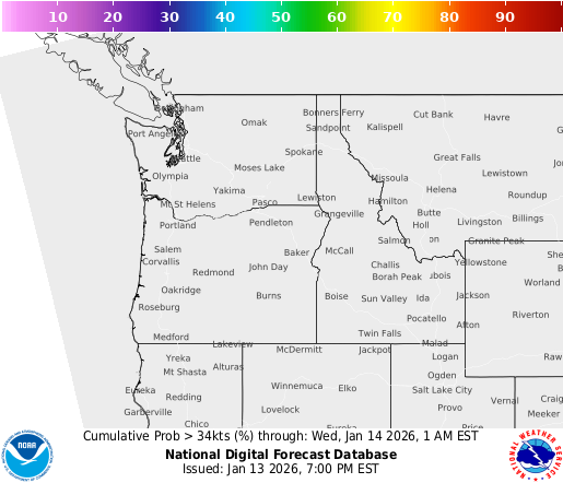 NOAA Graphical Forecast for Pacific Northwest