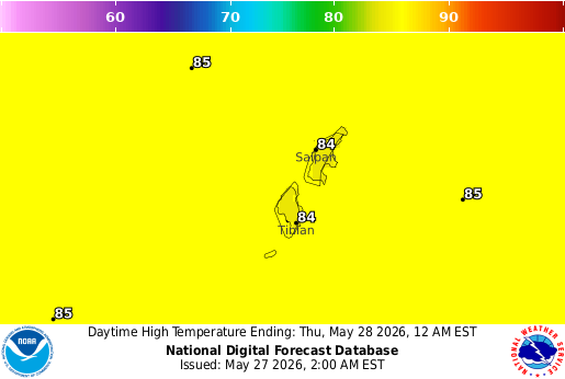 NOAA Graphical Forecast for Tinian & Saipan