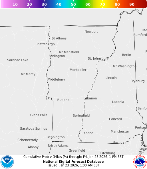 NOAA Graphical Forecast for Vermont
