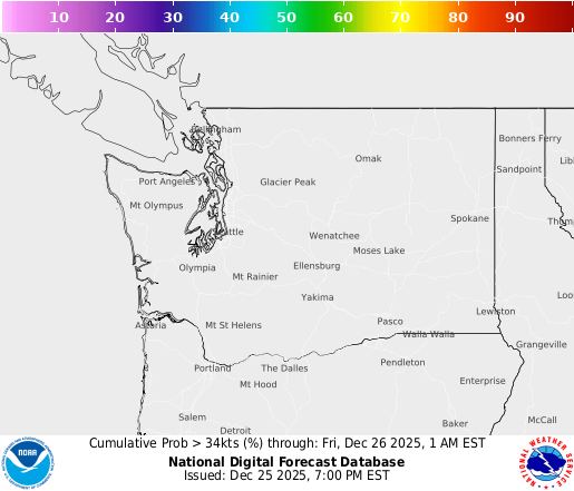 NOAA Graphical Forecast for Washington